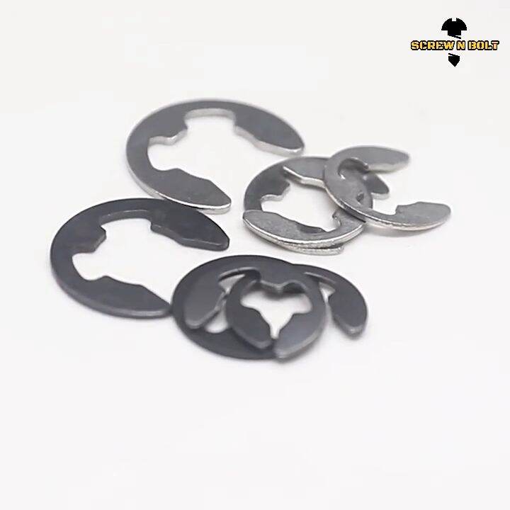 แหวนล็อค ตัวอี E อีริง แหวนเกือกม้า คลิปล็อคแกน สแตนเลส 304 - dia 1.2 ...