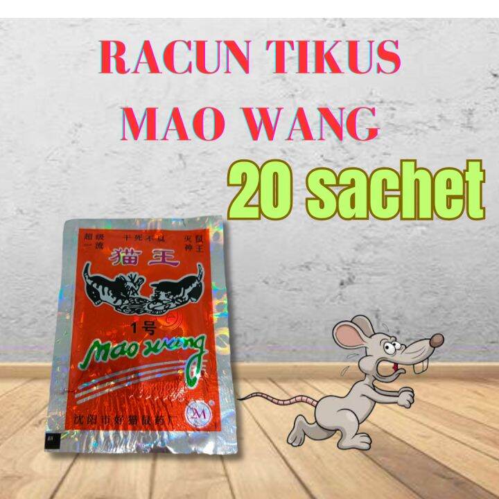 20 sachet racun tikus Mao Wang asli | racun tikus paling ampuh | racun ...