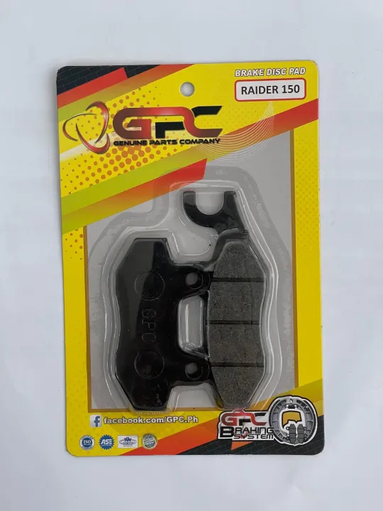 GPC Brake Pad/Disc Pad FRONT for Suzuki Rairder 150,Smash 110, Raiderj ...