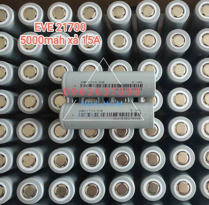 cell pin 21700 eve 50E dung lượng 5000mah xả 15A | Lazada.vn