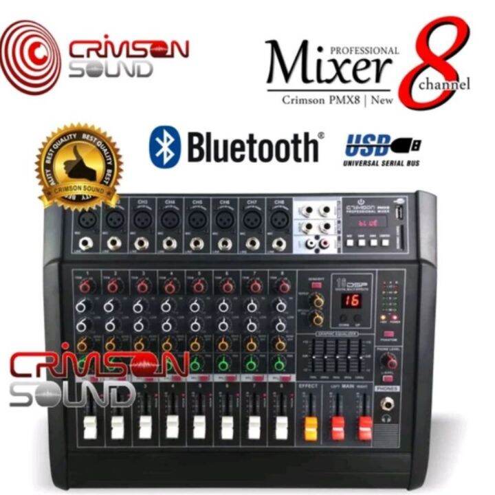 mixer Crimson 8ch equalizer bluetooth USB | Lazada Indonesia