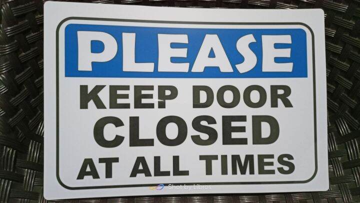Please Keep DOOR Closed At All Times Signage A4 Size PVC (Hard Plastic ...