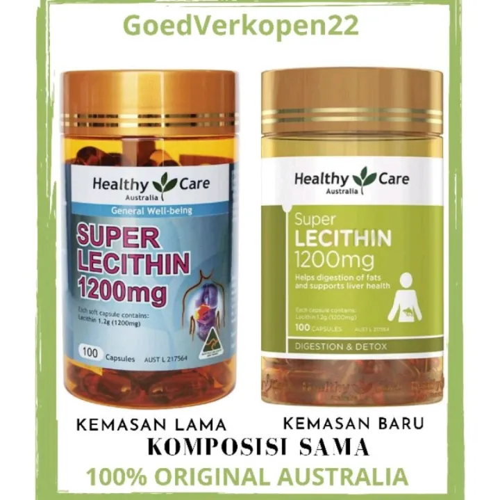 Healthy Care Super Lecithin 1200mg 100 Capsules - Healthy Care SUPER ...