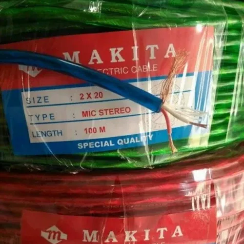 Kabel mic stereo transparan makita 2x20 harga per 25meter | Lazada ...