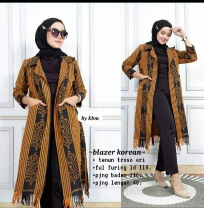 blazer tenun , jas tenun | Lazada Indonesia