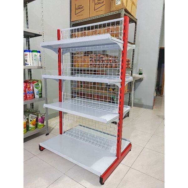 RAK BESI TOKO MINIMARKET SUPERMARKET DOUBLE STARTING MINIMALIS MODERN ...
