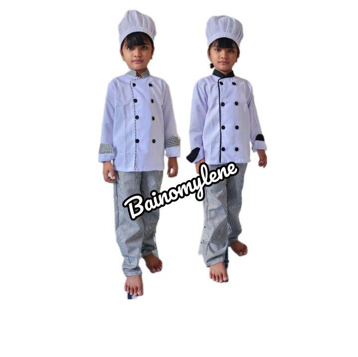 Chef Uniform Checkered For kids Career Costume | Lazada PH
