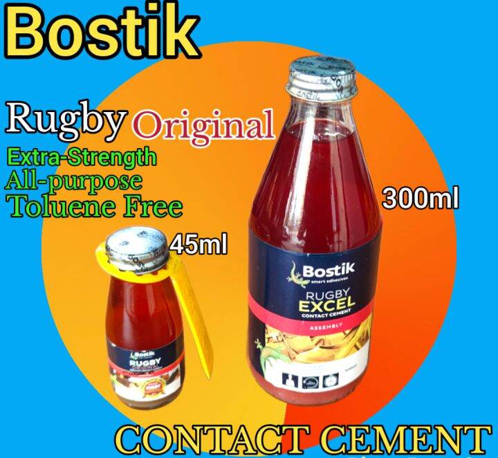 Bostik Original Rugby Cement 45ml/300ml Excel Contact Cement Toluene ...