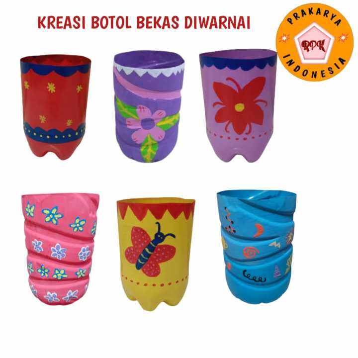 vas botol plastik bekas kreasi cat air | Lazada Indonesia