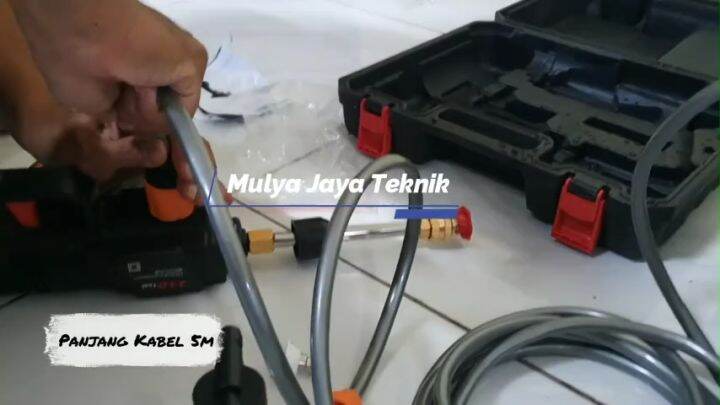 JLD Alat Steam Cuci Motor Mobil Mini Mesin Cuci Cordless 2 Baterai 36V ...