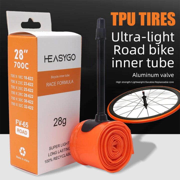 Ultralight 28g Bike Inner Tube 700x1 8C/23C/25C/28C/30C/32C Road Bicycle TPU Material Tire 65mm ...