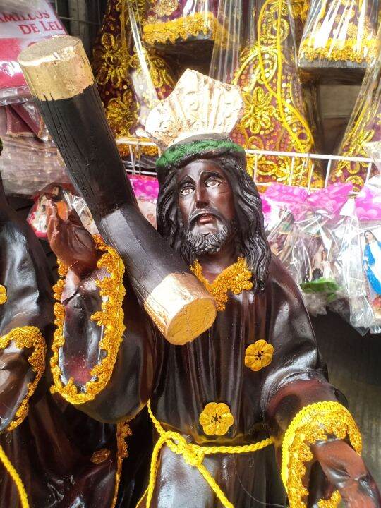 Black nazarene statue / Poong itim na Nazareno made of fiber glass big ...