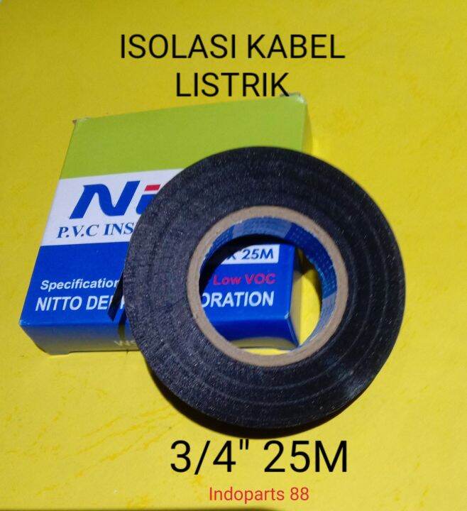 ISOLASI KABEL LISTRIK NITTO 3/4" SOLASI KABEL ISOLASI NITTO ORIGINAL 3/ ...
