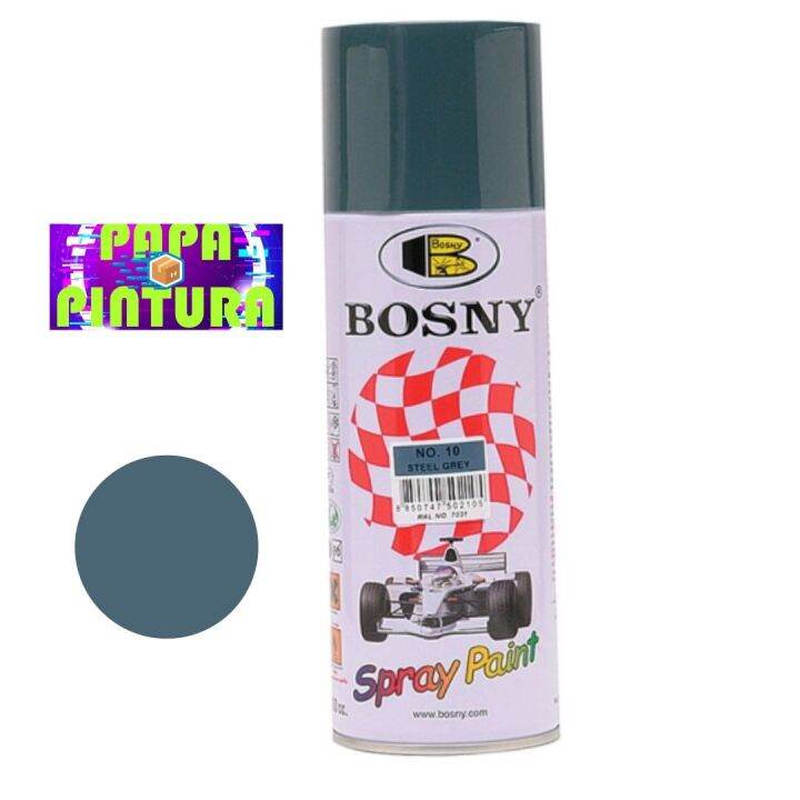 BOSNY SPRAY PAINT STEEL GREY NO. 10 | Lazada PH