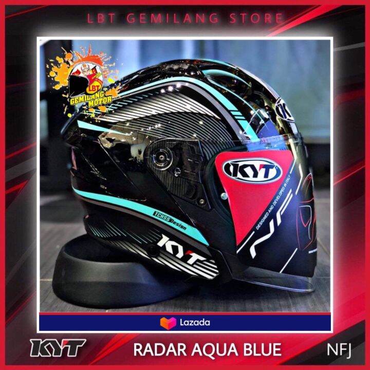 KYT Helmets NFJ [RADAR AQUA BLUE] | Lazada