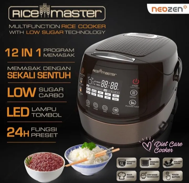 RICE MASTER Multicooker Low Sugar Technology 900 Watt RICEMASTER ...