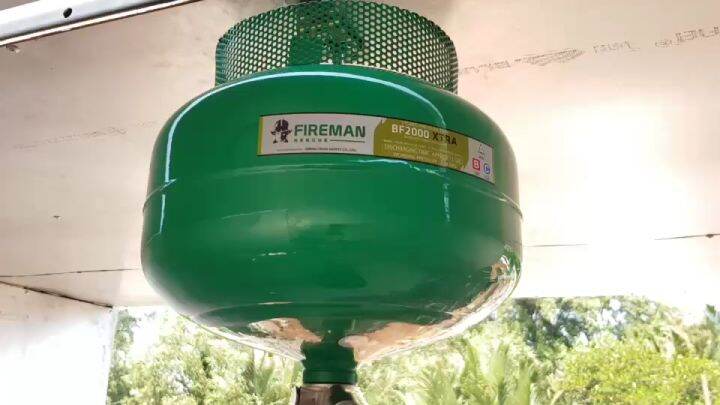 ถังดับเพลิงอัตโนมัติ (AUTO) แบบติดตั้งบนเพดาน ชนิดน้ำยาเหลวระเหย BF2000 ขนาด 10 ปอนด์ ยี่ห้อ ...