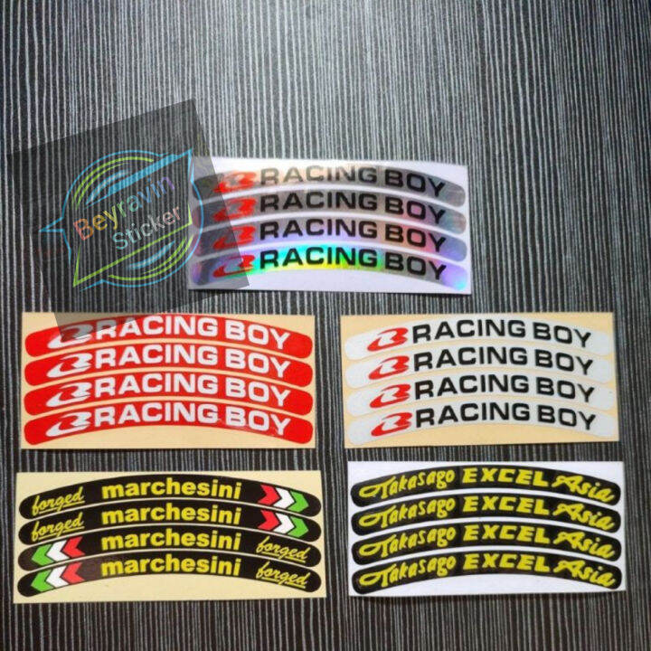 STICKER VELG STIKER RCB RACING BOY MARCHESINI TAKASAGO EXCEL ASIA ...