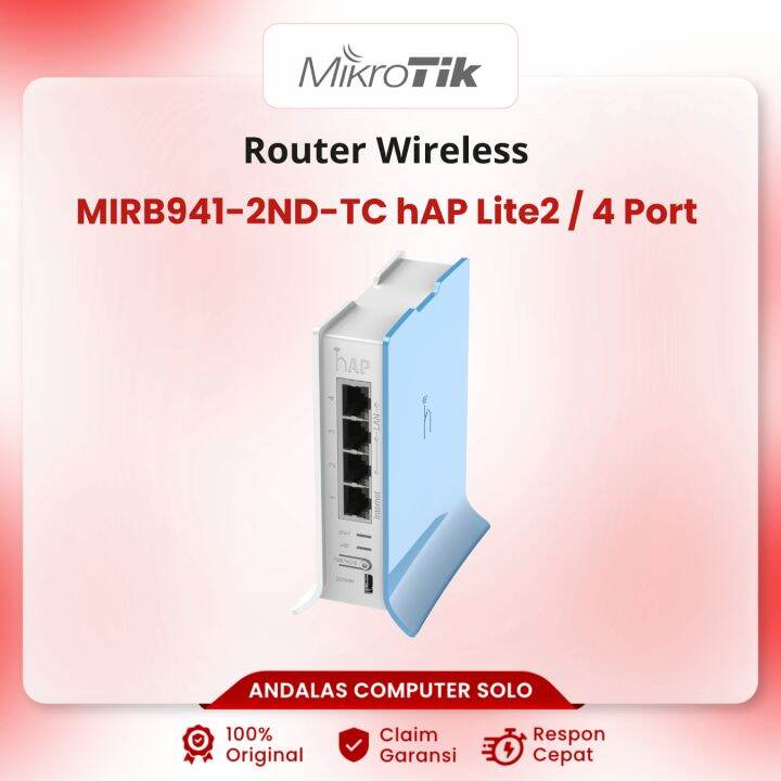 Router Wireless MIKROTIK RB941-2ND-TC hAP Lite2 4 Port Ethernet ...
