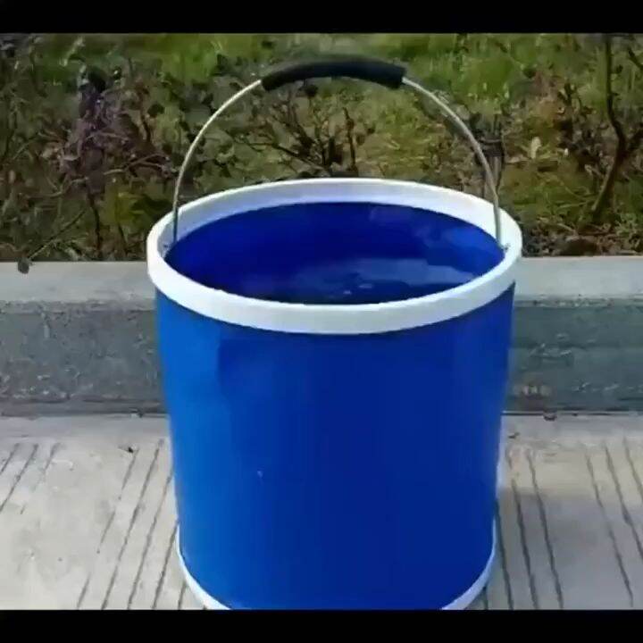 [EZ4U] 11L Foldable Water Bucket Car Wash / Water Pail Fishing Camping ...