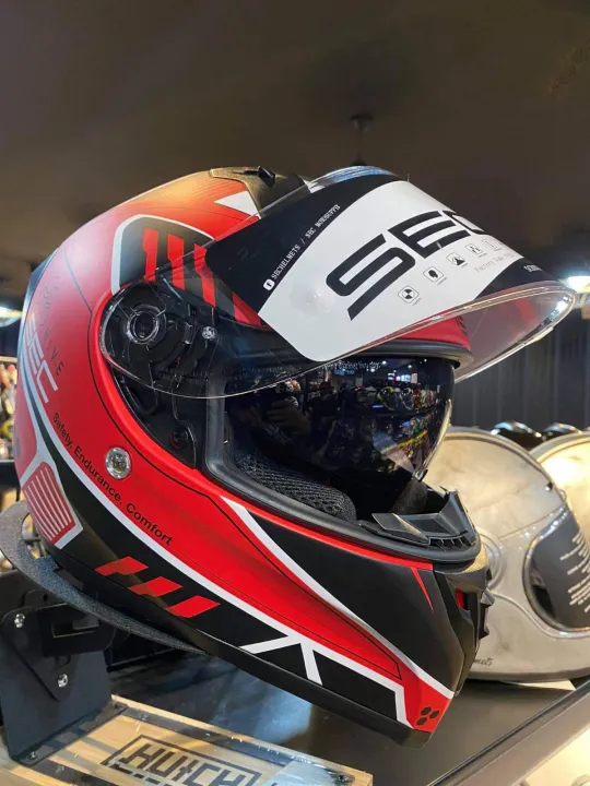Sec armada helmet red riot Original sec brand | Lazada PH