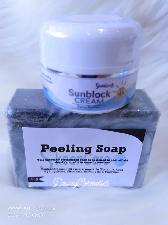 Peeling Soap 135g + Sunblock Cream 10g Spf45 | Lazada PH