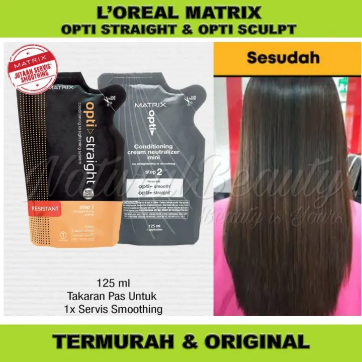 Matrix Opti Straight Smoothing Rambut Matrix Pelurus Rambut Obat ...