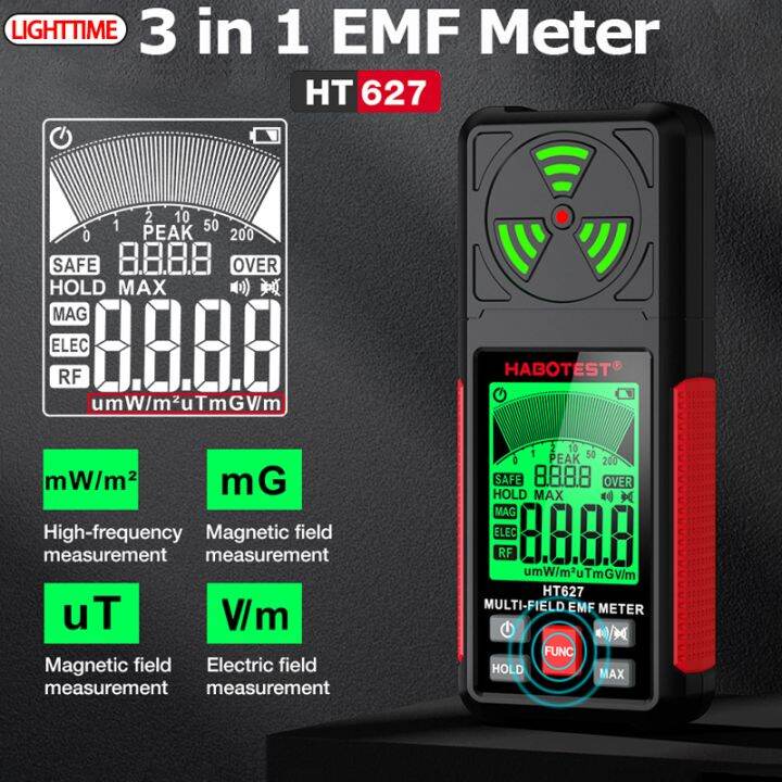 Electric Meter 3-in-1 EMF/RF Meter - Detect Electromagnetic Fields ...