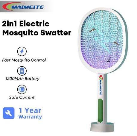 MAIMEITE 2 IN 1 Raket Nyamuk Insektisida UV USB Charger Mosquito ...
