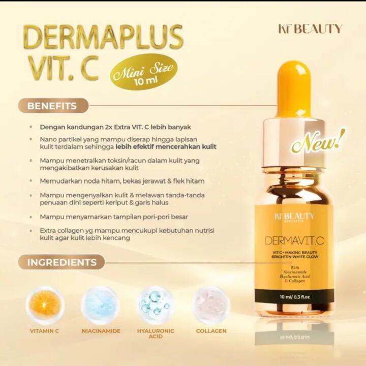 DERMAPLUS VIT C//SERUM DERMAPLUS VITAMIN C KF SKIN | Lazada Indonesia