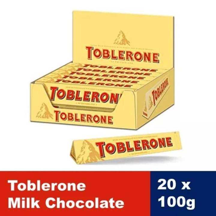 TOBLERONE Milk Chocolate 100g x 20pcs (1 Box) | Lazada PH