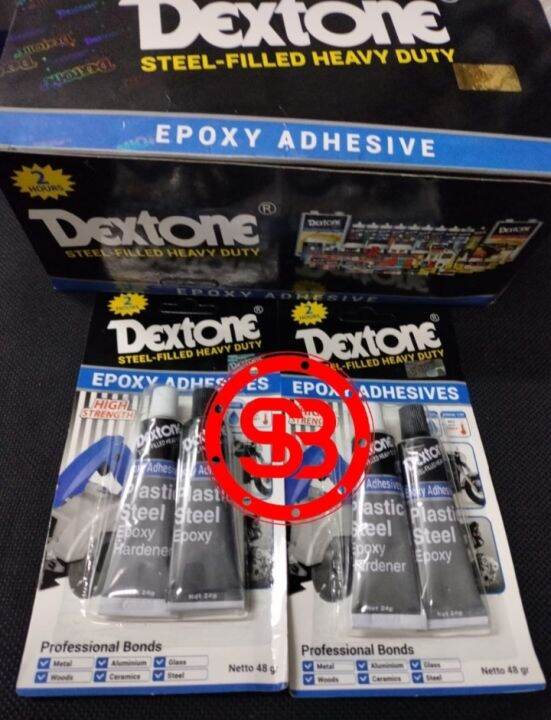 LEM DEXTONE PLASTIC STEEL 2JAM 2 JAM 48gr / Lem Besi Dextone 2 HOURS 48 ...