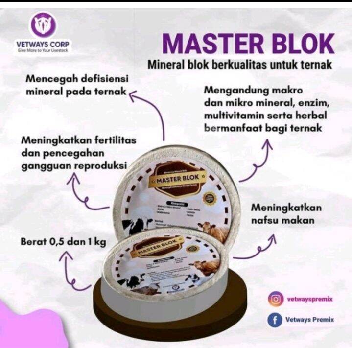 Mineral Blok Ori Master Blok 500 gram Vetways Masternya Mineral Blok ...