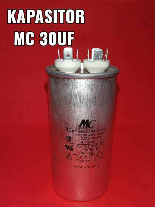 Kapasitor Kompresor AC 1 PK 30 uf mf MC Original | Lazada Indonesia