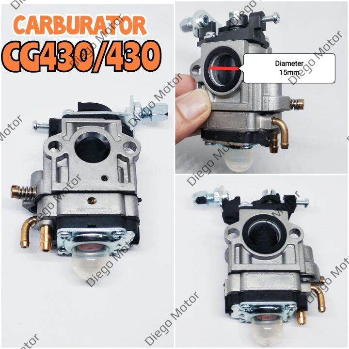 430 Carburator Karburator Mesin Potong rumput 2tak 44cc CG430 BG430 ...