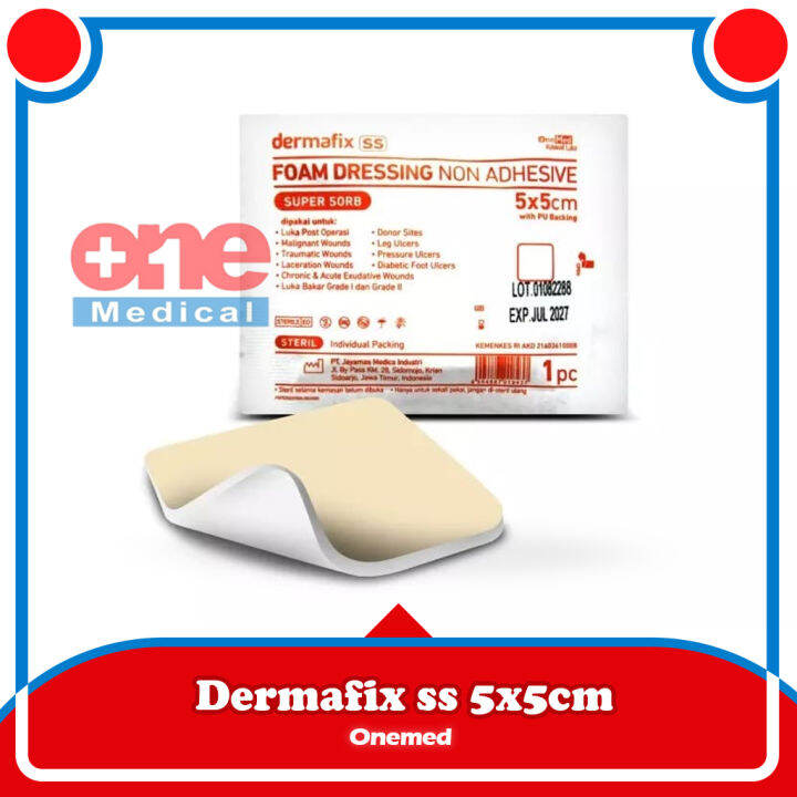 Dermafix SS Foam Dressing 5cm x 5cm Onemed | Plester Silikon | Lazada ...