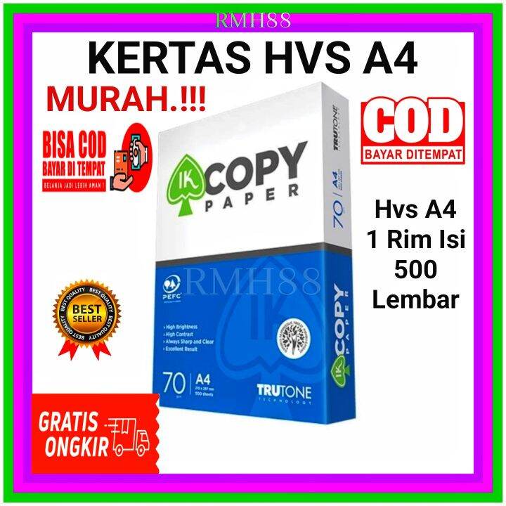 Kertas Hvs A4 1Rim Murah Isi 500 Lembar IKA COPY PAPER | Lazada Indonesia