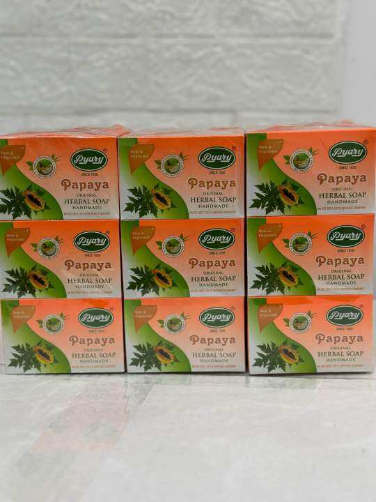Pyary Papaya Herbal Soap 75g., Handmade, Authentic, Imported from UAE🇦🇪 ...