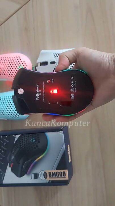 K-SNAKE Mouse Gaming Wireless RGB Honeycomb Rechargeable - BM600 ...