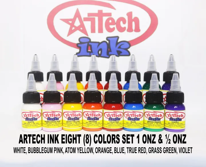 ARTECH INK TATTOO EIGHT (8) COLORS SET | Lazada PH