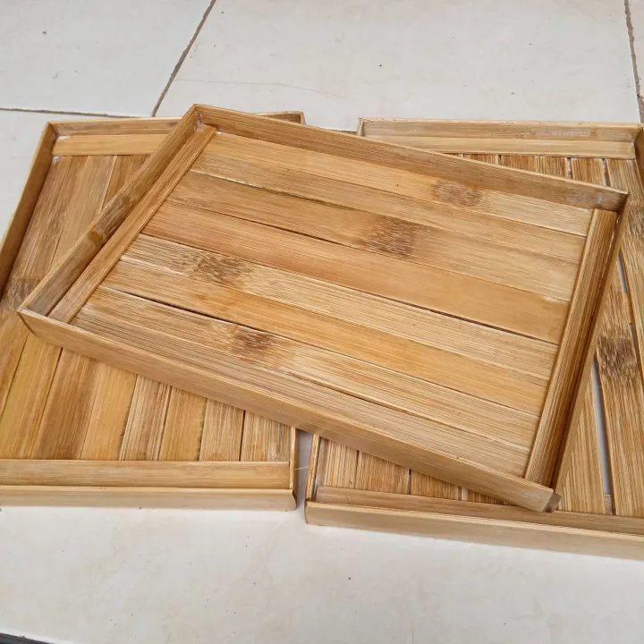 nampan bambu atau baki bambu jadul etnik natural alami unik untuk ...