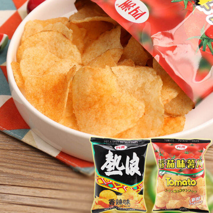 FOUR SEAS Hot Wave Potato Chips Spicy Potato Chips 50G Multi-Flavor ...