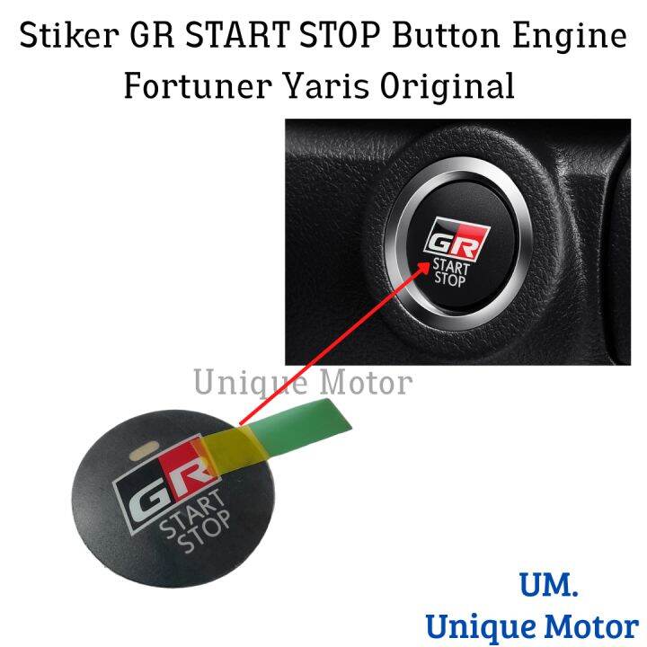 Stiker GR START STOP Button Engine Fortuner Yaris Original | Lazada ...