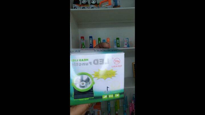 ไฟฉายคาดหัว ไฟกรีดยาง ไฟเดินป่า ช่างอาคาร ปรับไฟได้ 1สเต็ป แบบใส่ถ่าน ...