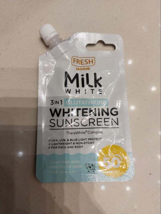 Fresh skinlab Milk White 3in1 Glutathione Whitening Sunscreen Spf50 ...