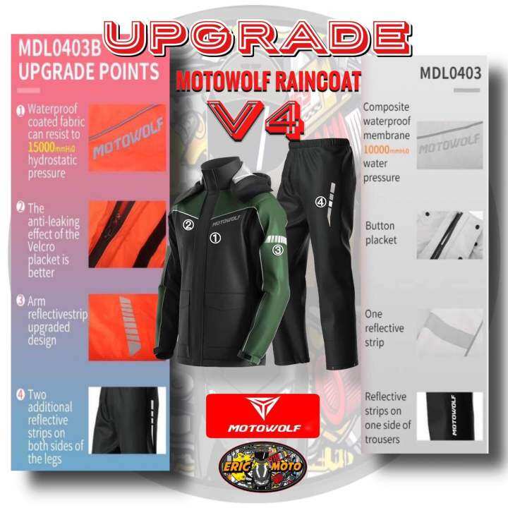 motowolf raincoat v3 ORIGINAL | Lazada PH