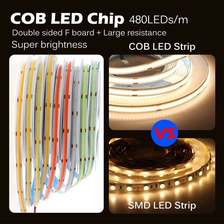 LAMPU STRIP 300 LED 5 METER COB DC 12V & 24V | Lazada Indonesia