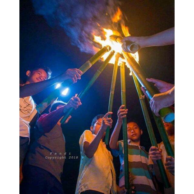 Obor bambu lampu api 50 cm | Lazada Indonesia