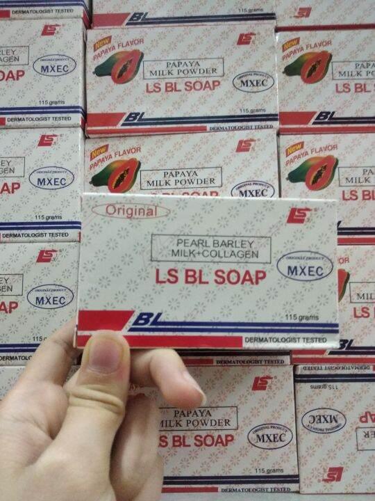 Original LS BL Soap PEARL BARLY MILK COLLAGEN & Papaya milk pwder ...