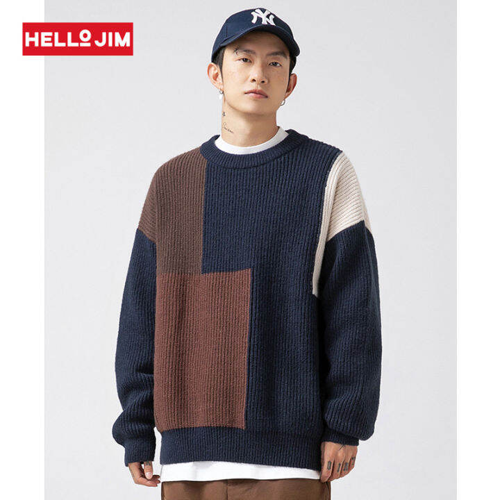 เสื้อสเวตเตอร์ HELLO JIM สำหรับผู้ชายสไตล์ใหม่2023สเวตเตอร์เสื้อท่อนบน ...